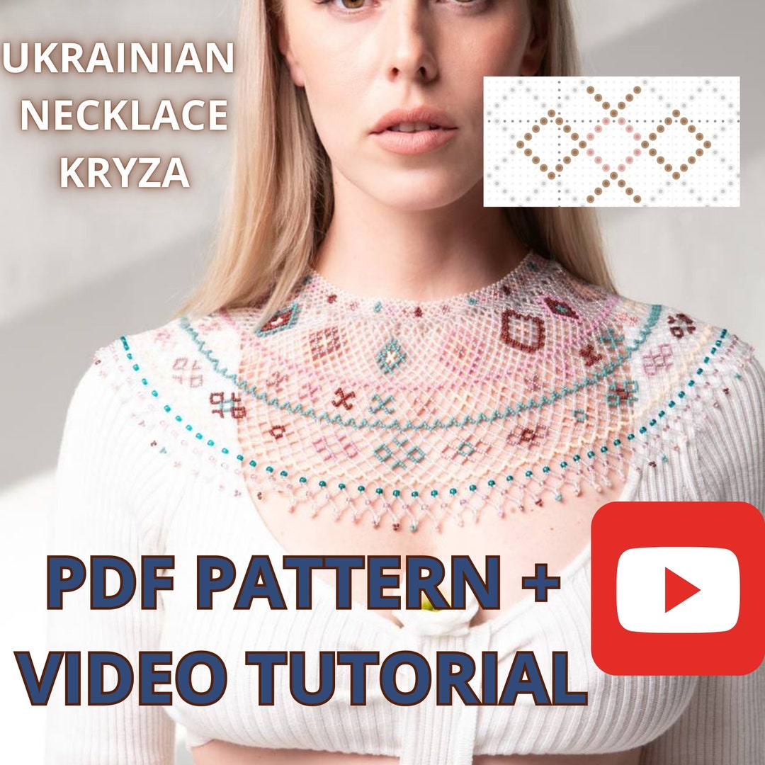 Ukrainian Necklace Kryza Pattern, Beaded Necklace Pattern, Pdf Download ...
