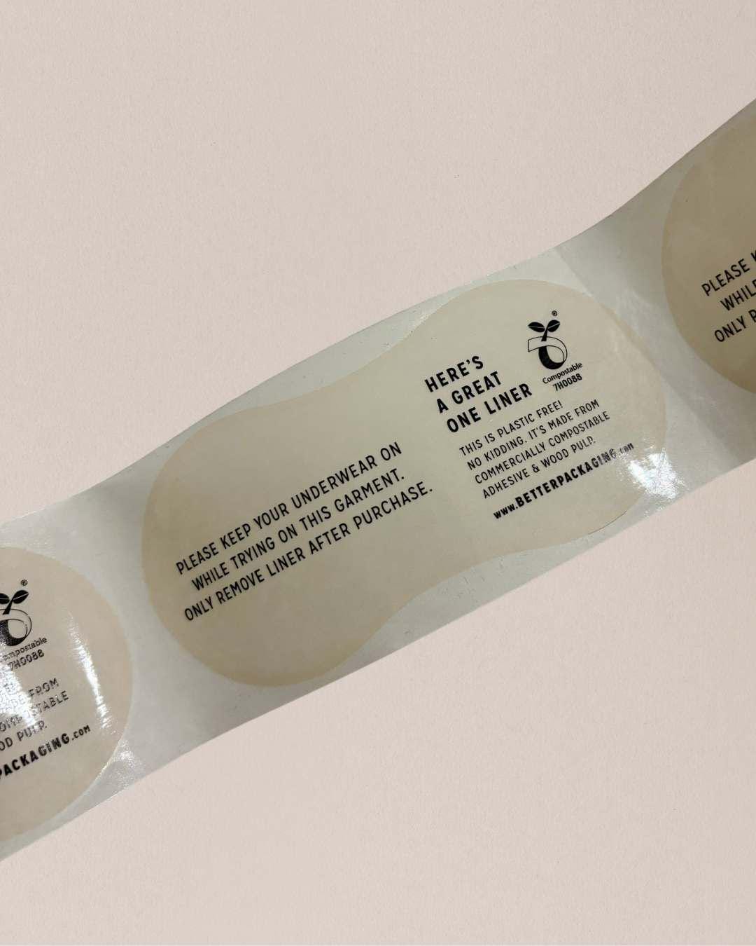 Sustainable Gusset Hygiene Stickers for Underwear/swimwear Making (sold ...