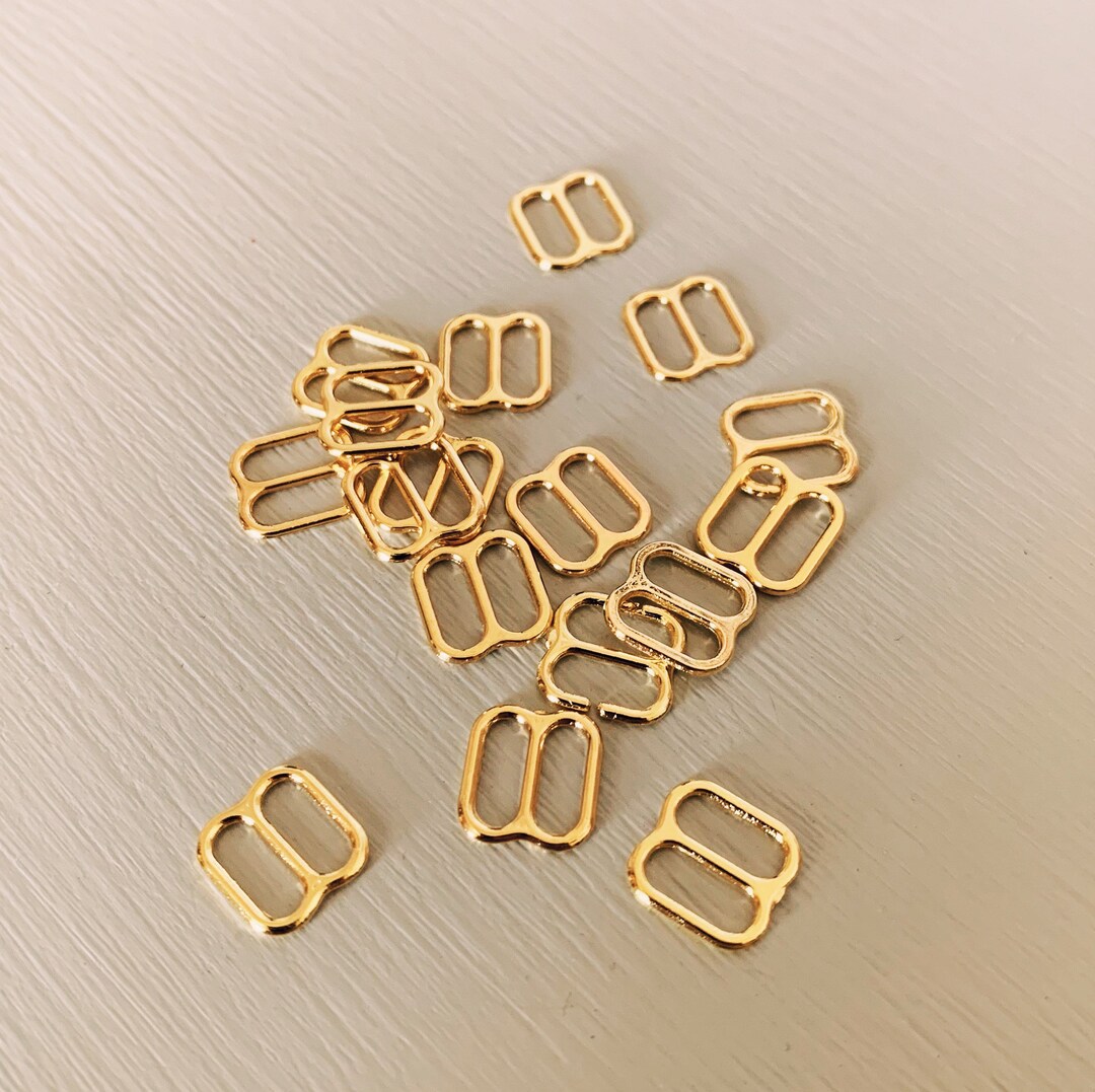 Soft Gold Strap Adjusters for Bra Making and Swimwear Bra Making (sold ...