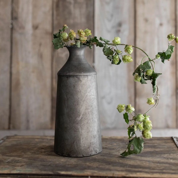 Vintage Metal Vase - Etsy