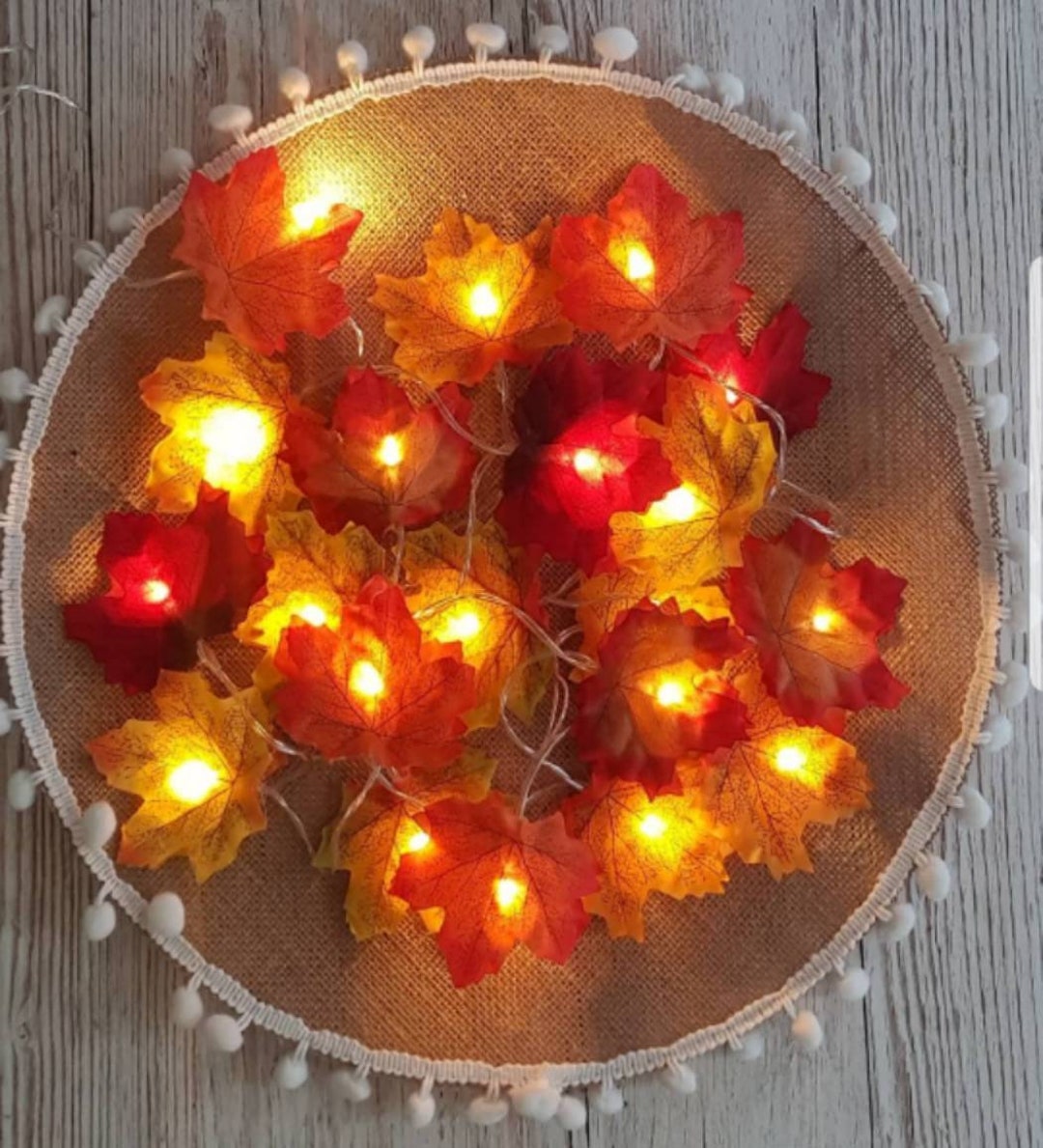 20 Indoor Autumn Maple Leaf Fairy Lights. - Etsy