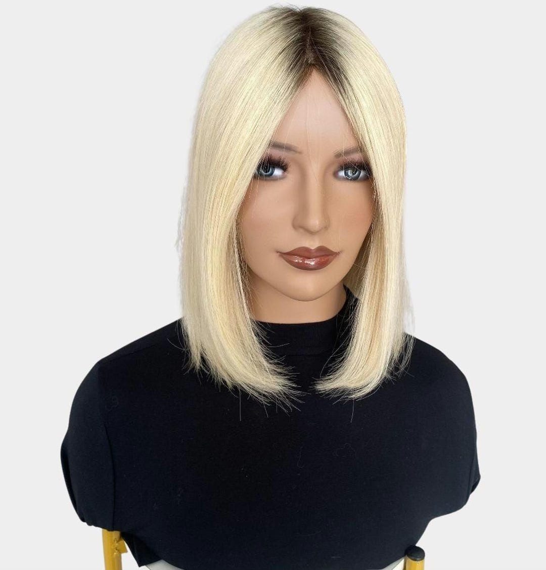 Blonde HD Lace Front Wigs • Natural Looking Wig • Bob Wig • Human Hair ...