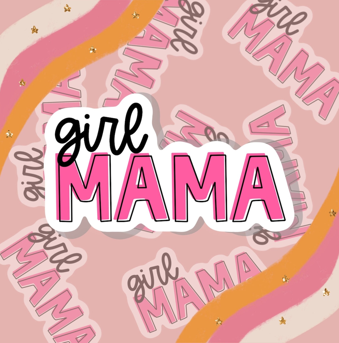 Girl Mama Sticker | Girl Mom | Water Bottle Sticker | Laptop Sticker ...
