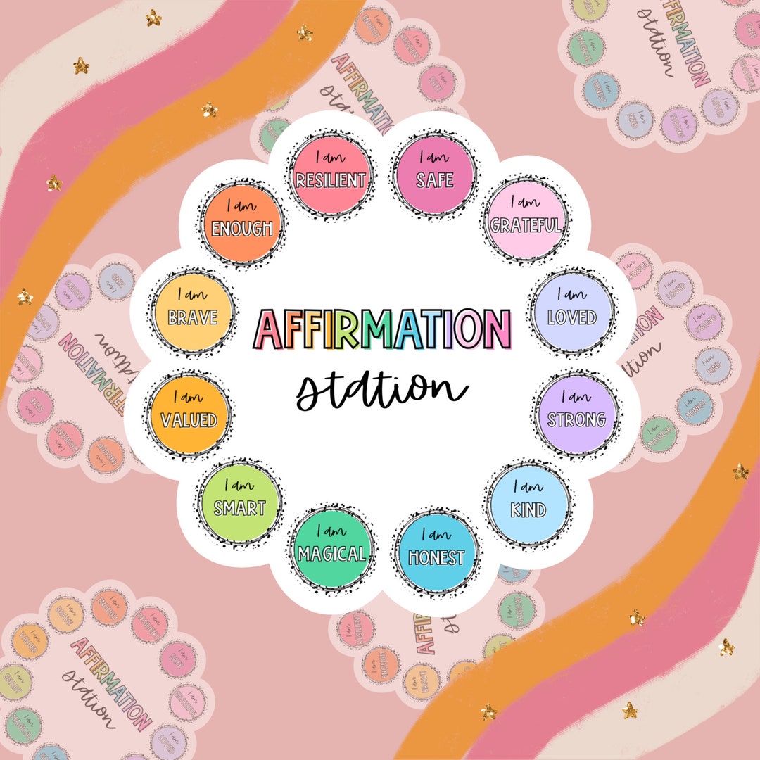Affirmation Station Sticker | Motivational Sticker | Self-love | Water ...