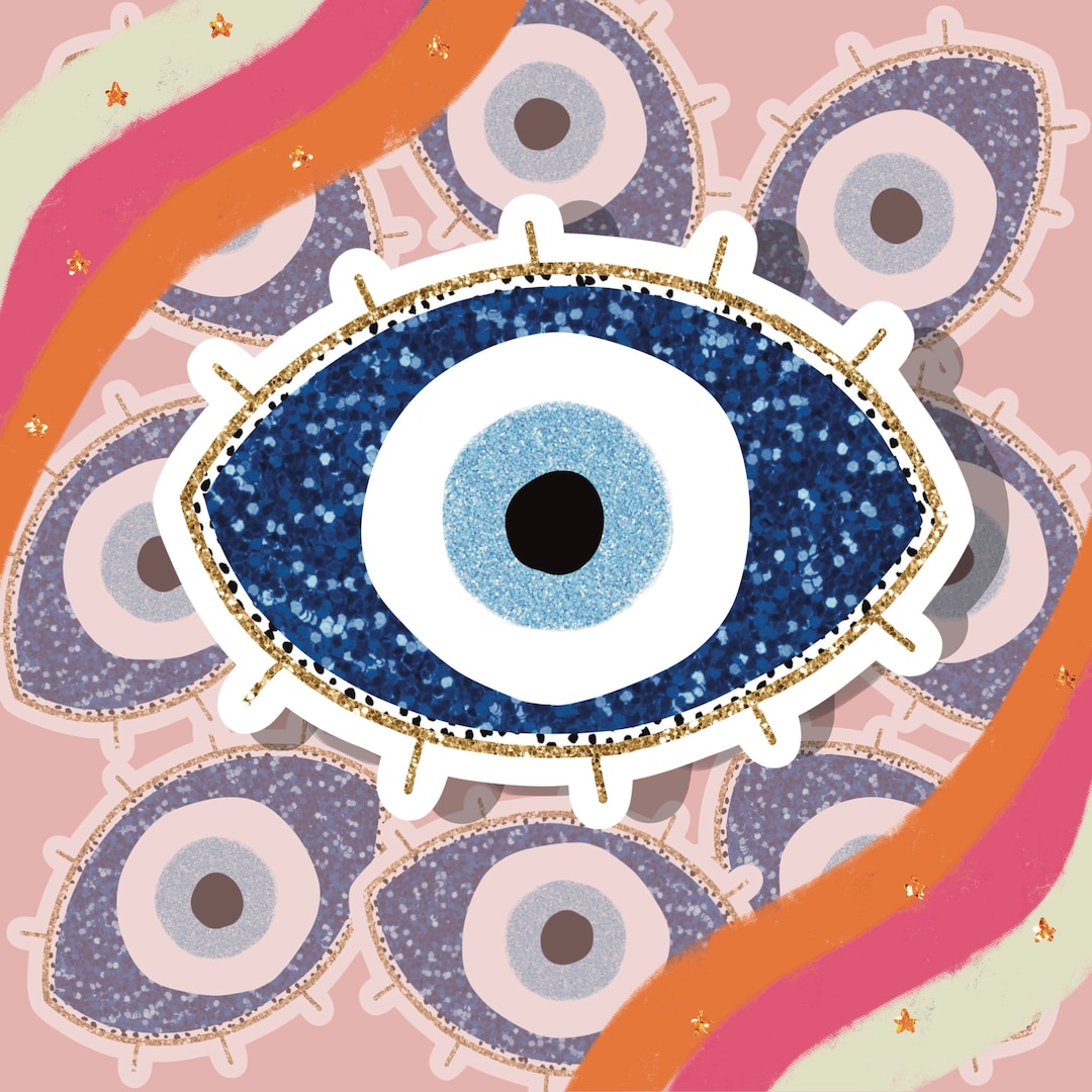 Evil Eye Sticker | Water Bottle Sticker | Laptop Sticker | Protection ...