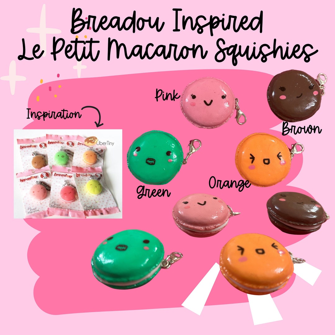 Breadou Inspired Le Petit Macaron Squishies | Charms | Polymer Clay ...