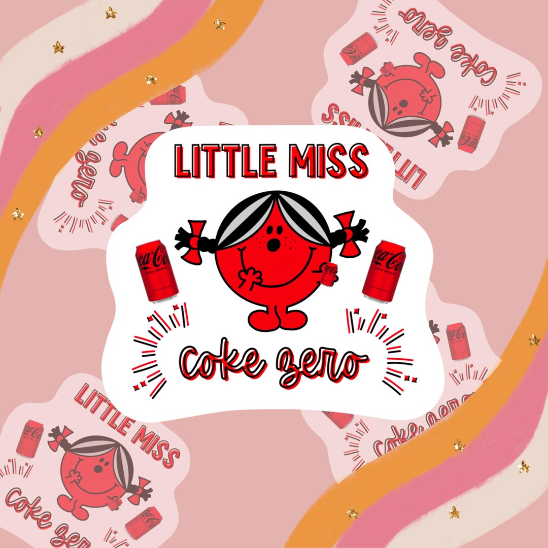 Little Miss Coke Zero Sticker | Trendy Sticker | Water Bottle Sticker ...