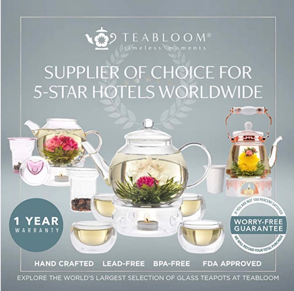 Teabloom All-beverage Tumbler 15 Oz / 450 Ml Tempered | Etsy