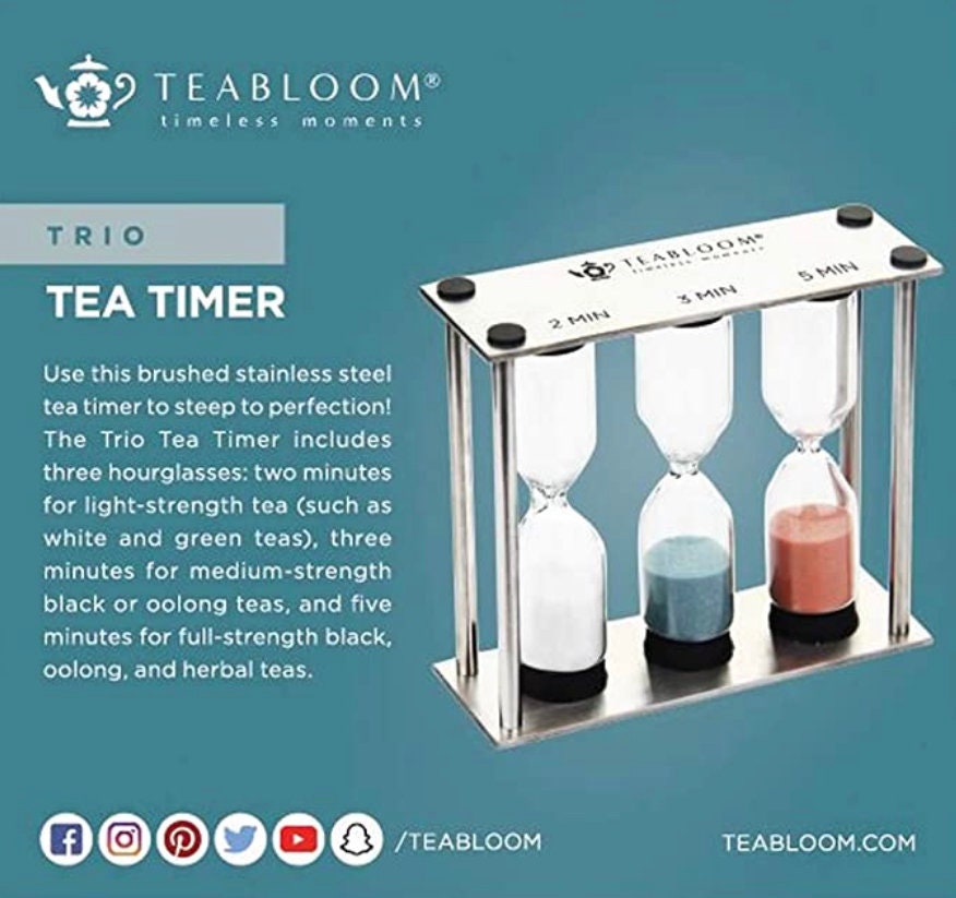 Teabloom Trio Tea Timer in Brushed Stainless Steel | Etsy