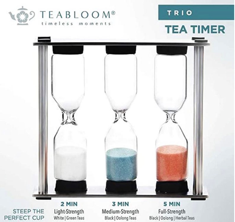 Teabloom Trio Tea Timer in Brushed Stainless Steel - Etsy