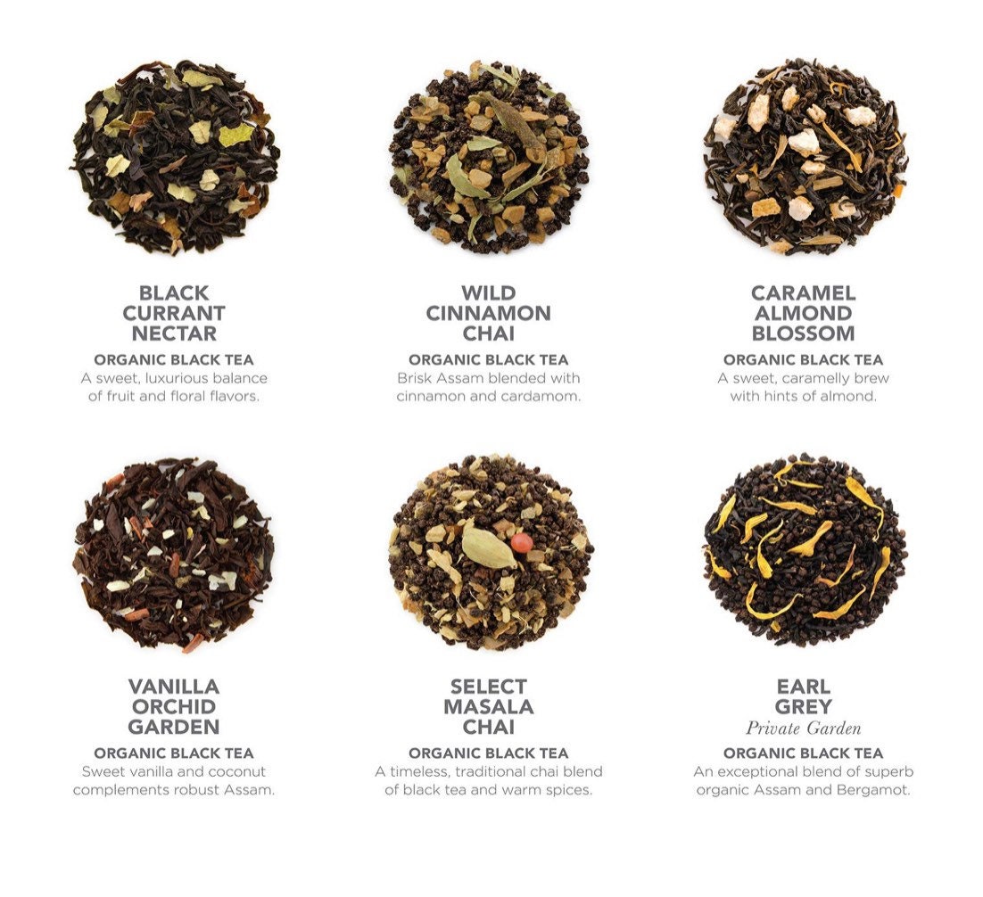 Organic Black Tea Sampler Box, Teabloom Pyramid Tea Sachets - Etsy