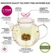 Teabloom Eternal Love Flowering Tea Gift Set Glass Teapot 36 Oz, Heart ...