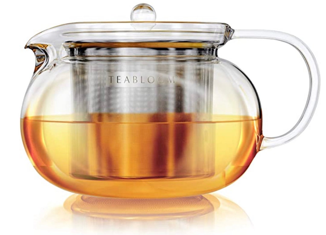 Teabloom Kyoto Stovetop Safe Teapot – Lead-free and Cadmium-free Clear ...