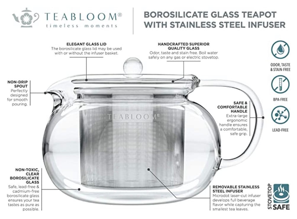 Teabloom Kyoto Stovetop Safe Teapot Lead-free and - Etsy