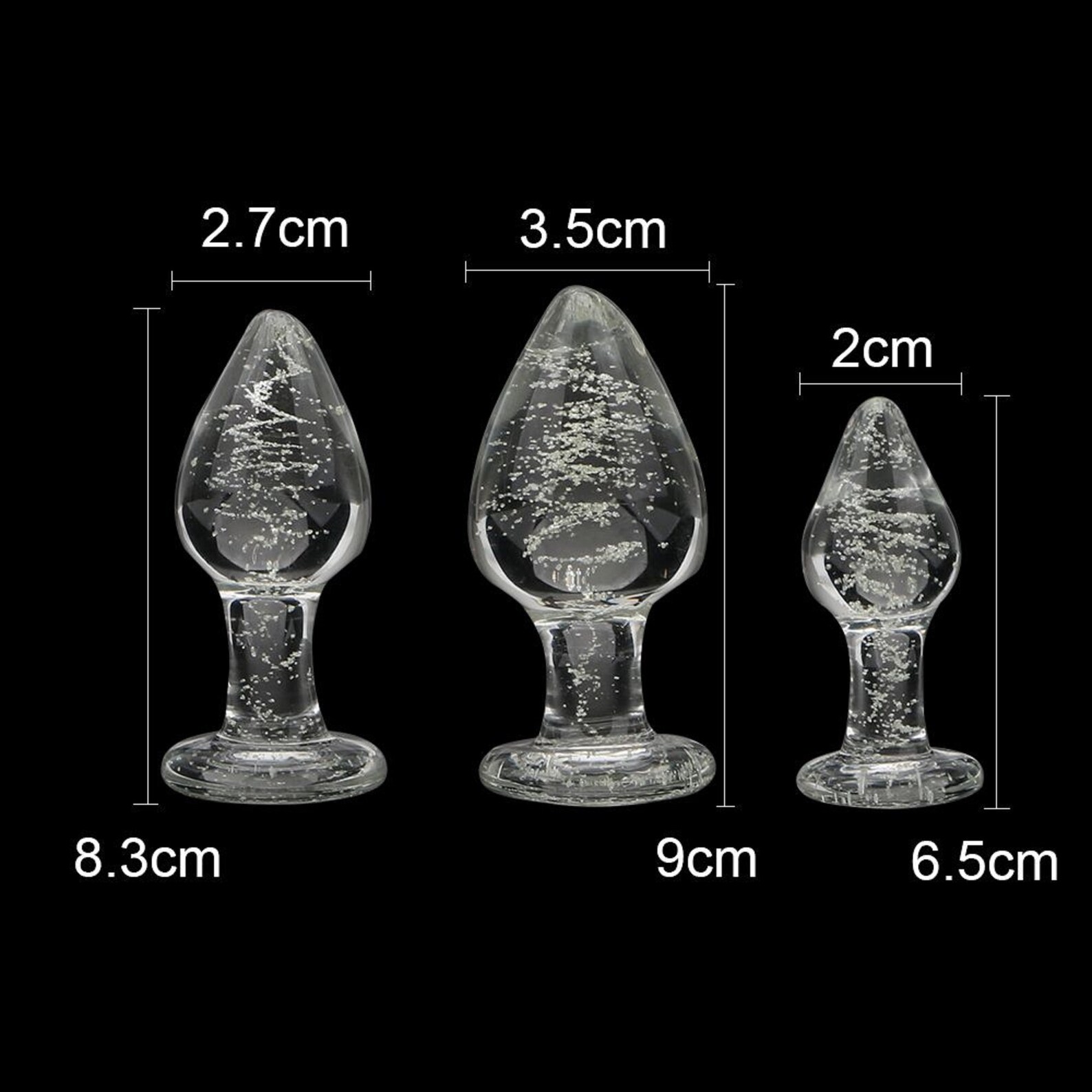Anal Plug Lighted Anal Glass Plug Sml Sizes Butt Plug Ass Etsy