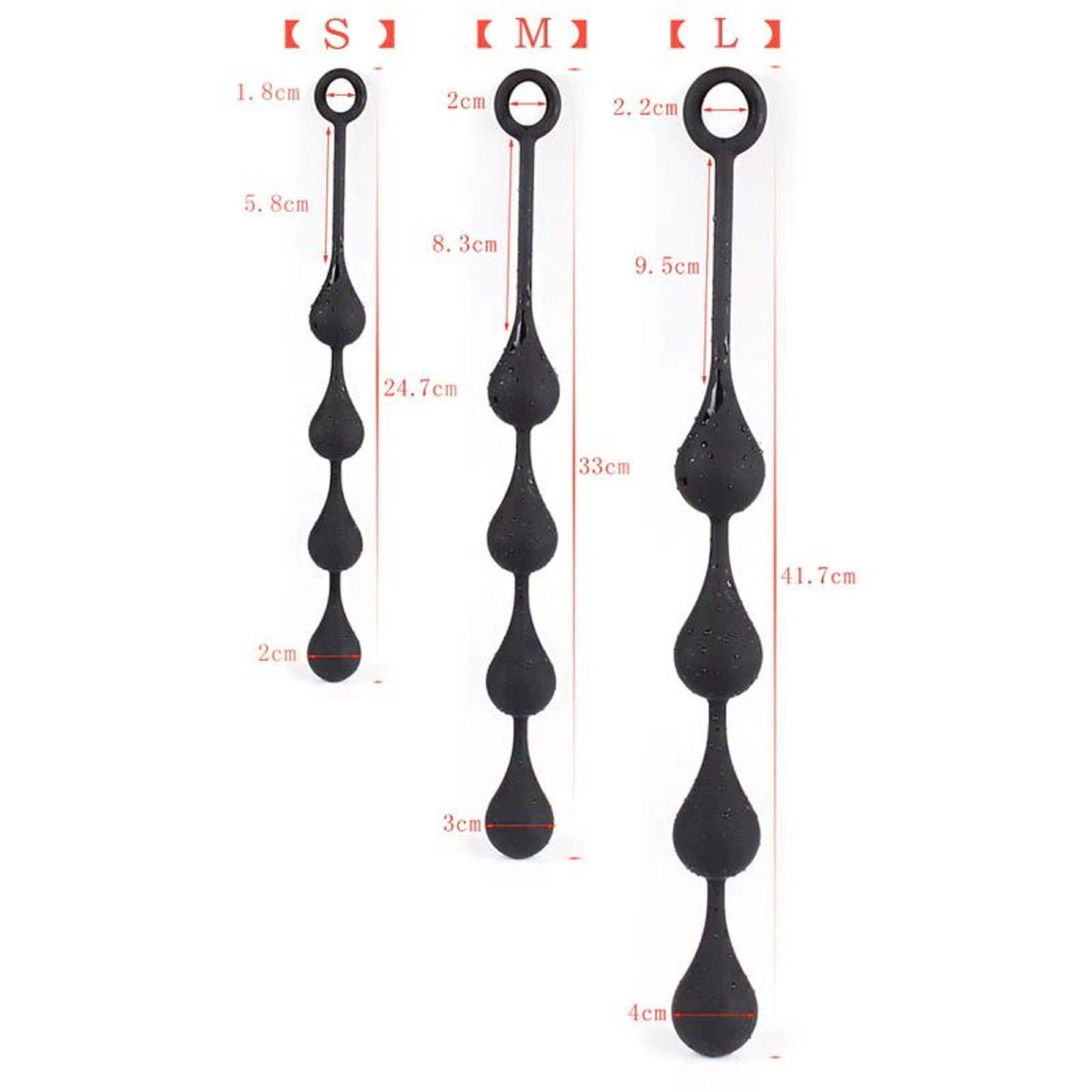 Anal Beads Balls Smooth Silicone Black Anal Bdsm Anal Fetish 3 Etsy