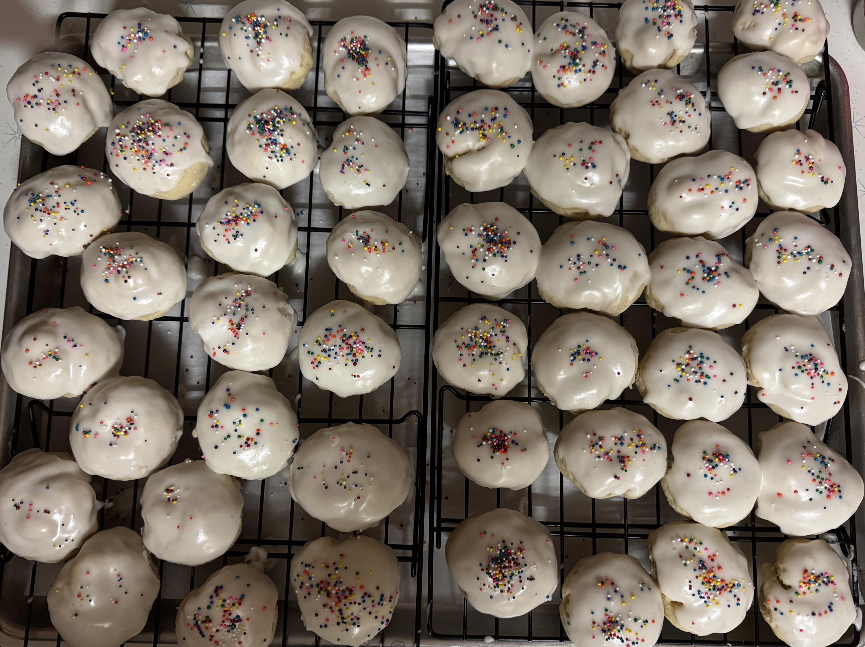 Anginetti Cookies, Genette's, Italian Lemon Cookies With Sprinkles ...