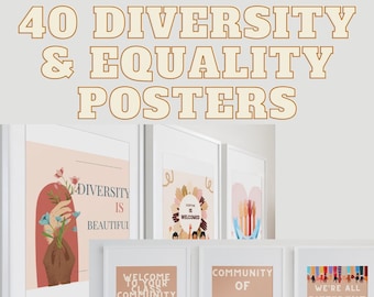 Diversity Classroom Posters Diversity Rainbow Inclusion - Etsy