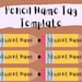Pencil Student Name Tags, Student Desk Label Cards, Name Tags, Desk ...