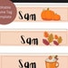 4 EDITABLE Fall Templates, Student Desk, Student Label, Student Labels ...