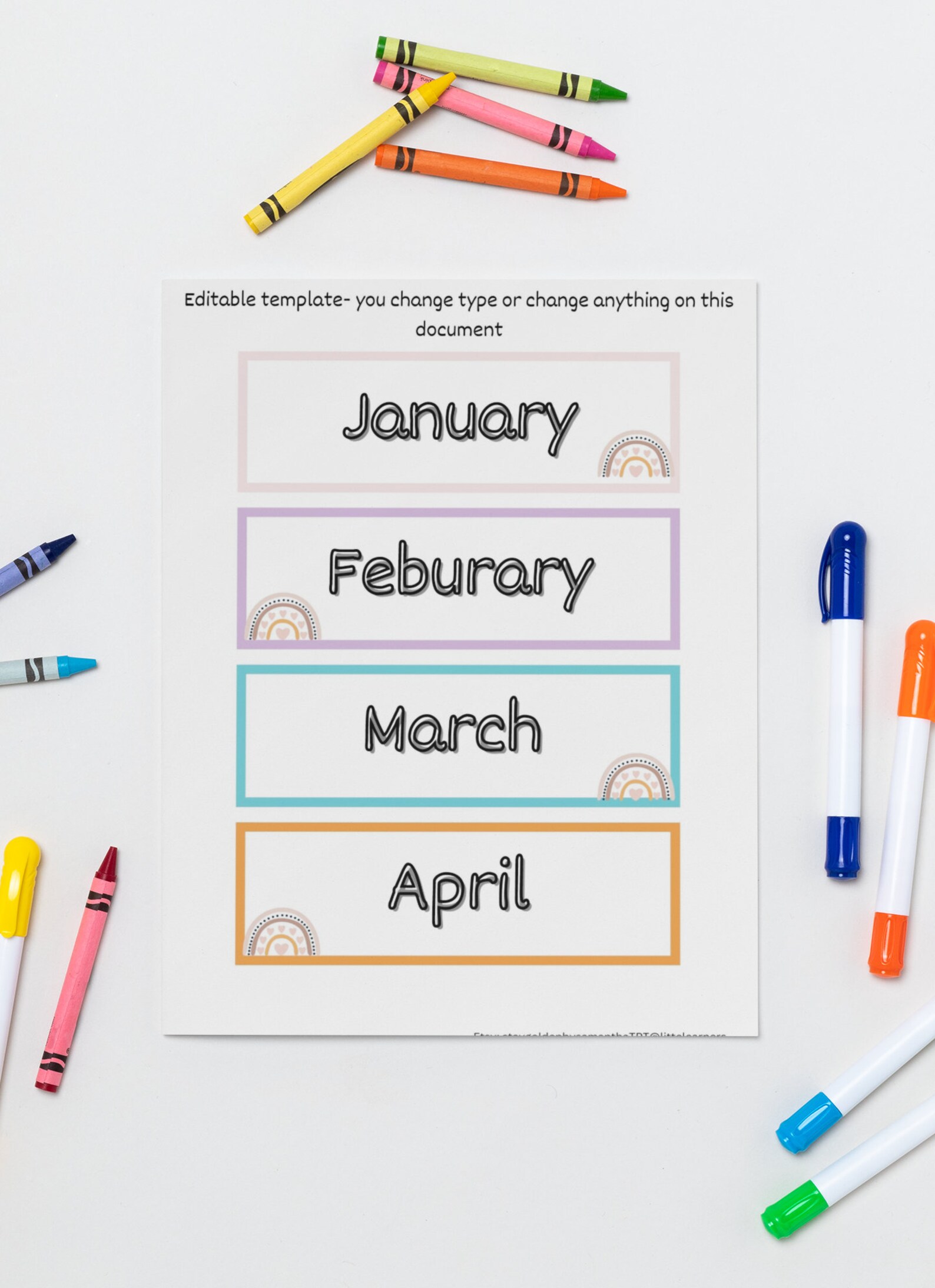 Groovy Boho Classroom Calendar Calendar Printable Editable - Etsy