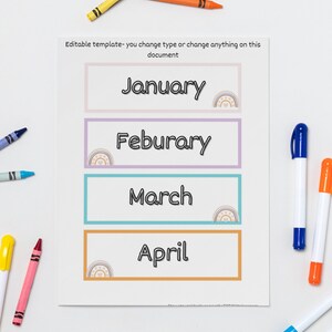 Groovy Boho Classroom Calendar, Calendar Printable Editable, Classroom ...