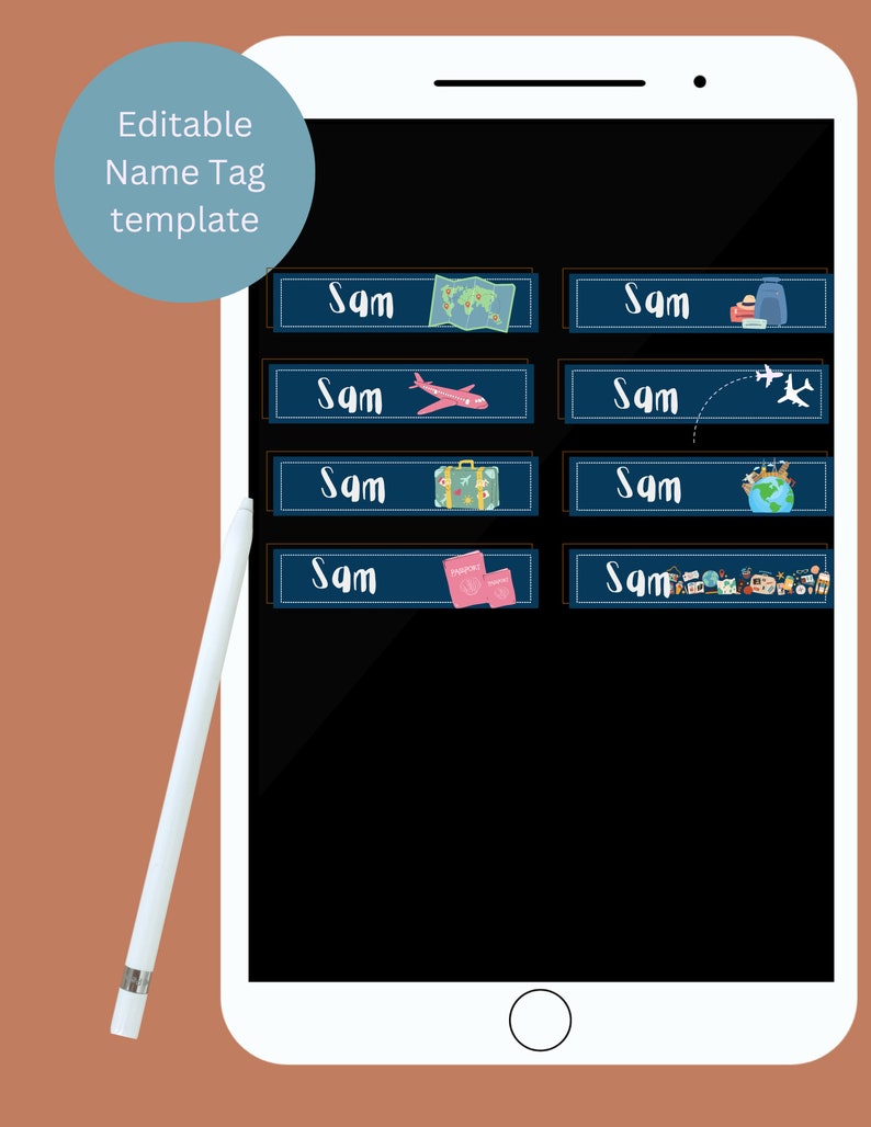 Travel Decor, Printable Name Tags, Classroom Name Tags, Student Name ...