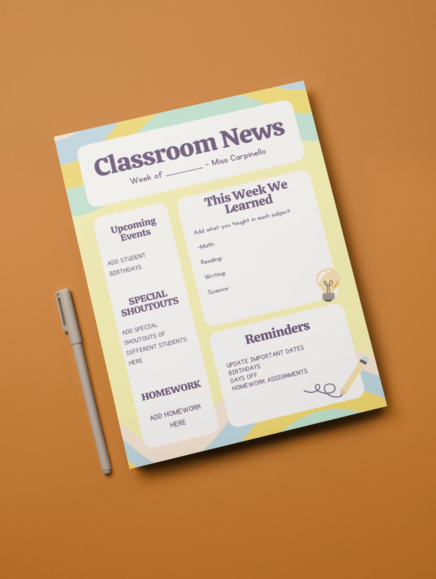 Newsletter Templates Editable, Editable Template for Newsletter ...