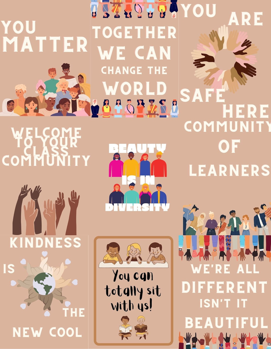 10 Diversity Poster, Classroom Decor, Classroom Poster, Inclusive ...