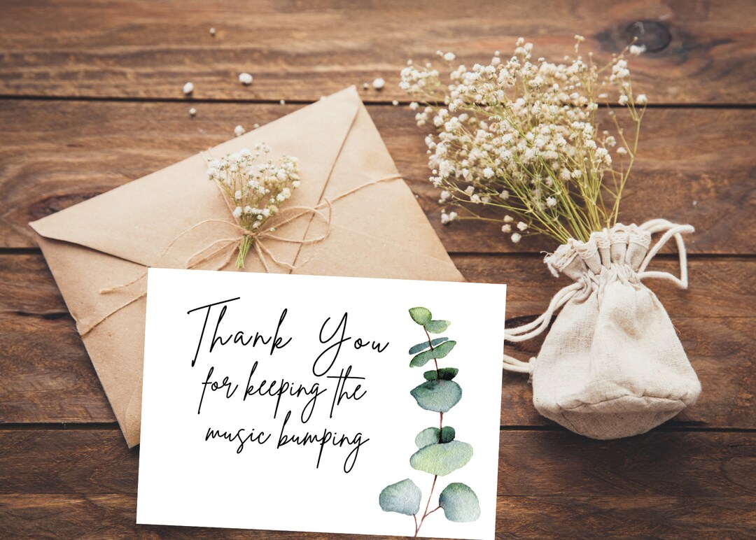 Dj Thank You Gift, Editable Template, Digital, Thank You Thank You Card ...