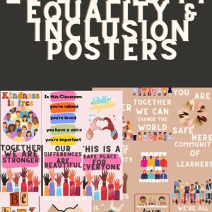 20 Diversity Posters, Equality Posters, Inclusion Posters, Classroom ...