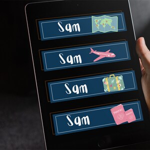 Editable Travel Student Name Tag Desks, Classroom Decor Theme ...