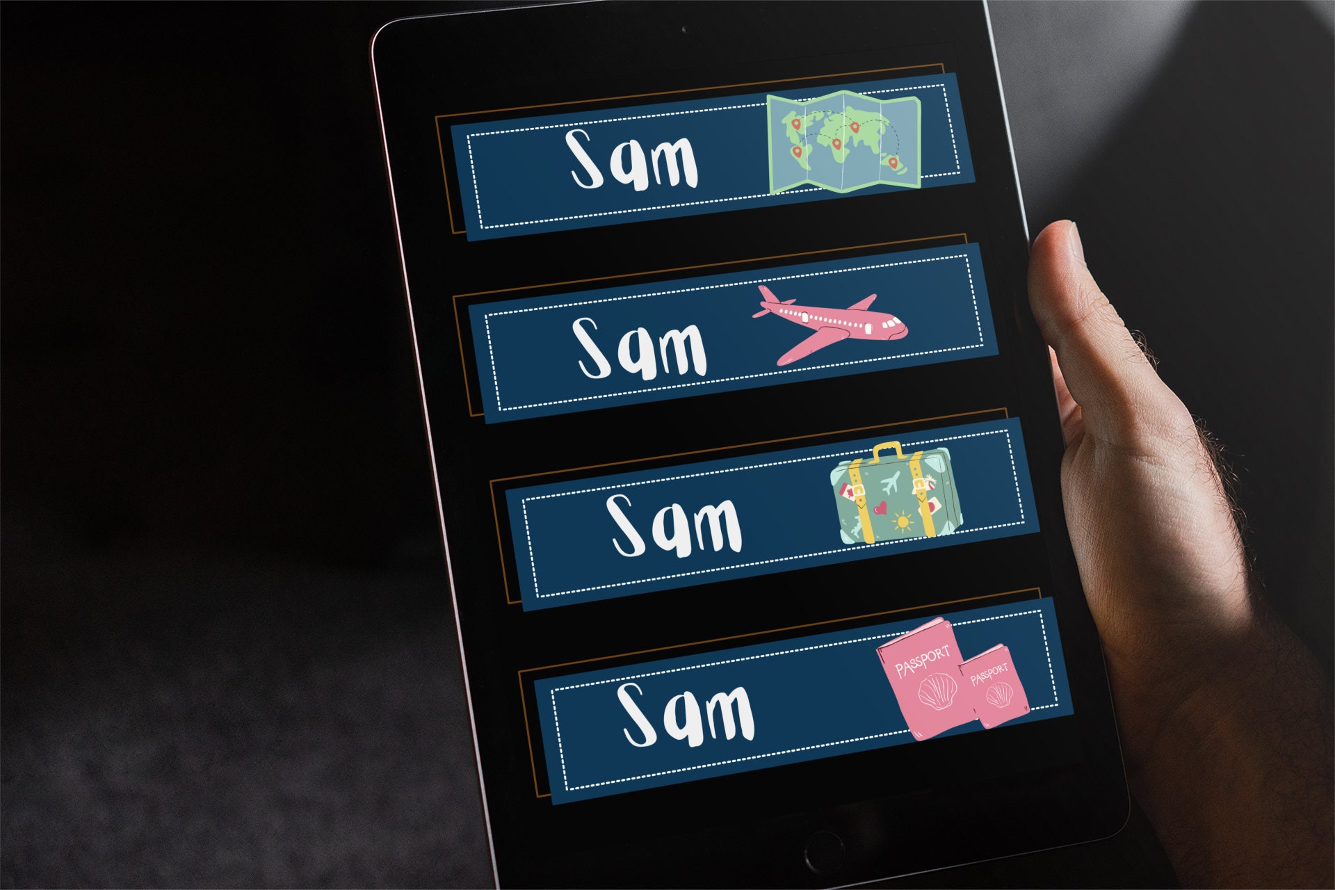 Editable Travel Student Name Tag Desks, Classroom Decor Theme ...