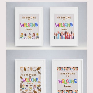 4 Diversity Poster, Classroom Decor, Classroom Poster, Inclusive ...
