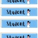 4 Editable Winter Desk Name Tag for Student, Desk Name Tag Student ...