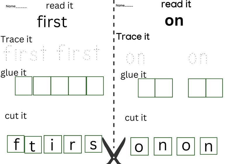 200 Sight Word Letters Sight Words for Kids Sight Words Kip - Etsy