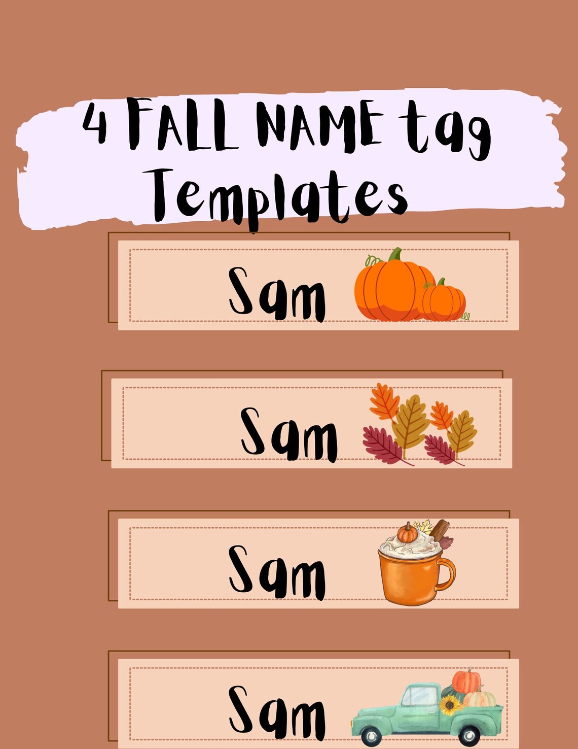 4 EDITABLE Fall Templates, Student Desk, Student Label, Student Labels ...