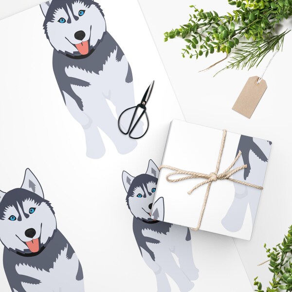 Siberian Husky Wrapping Paper - Etsy