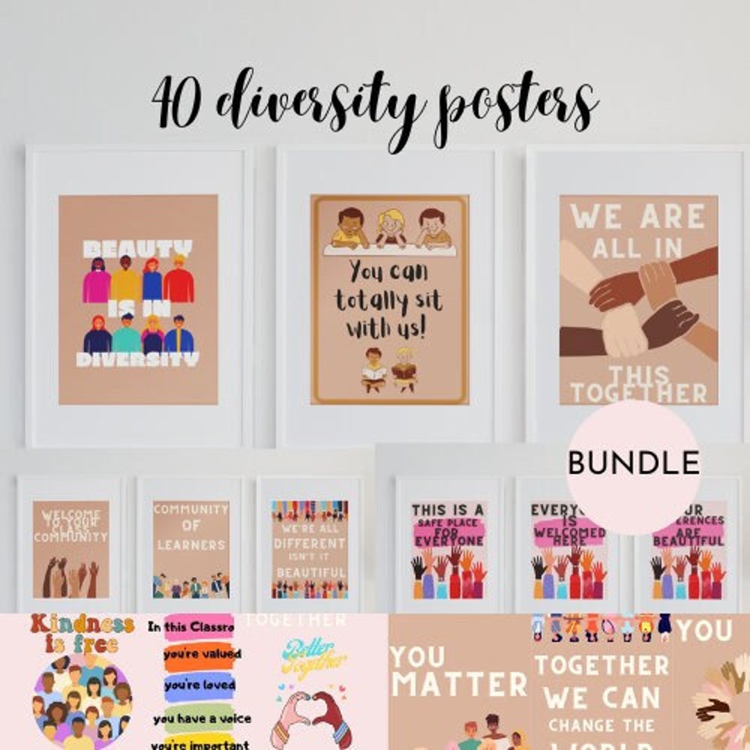 Diverse Characters Diversity and Inclusion Posters Diversity - Etsy