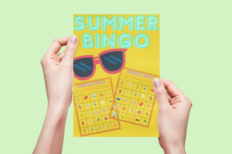 SUMMER Bingo Fun Summer Printable Bingo Game for Kids - Etsy