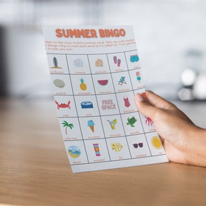 SUMMER Bingo | Fun Summer Printable | Bingo Game for Kids | Printable ...