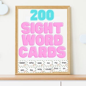 200 K-2nd High Frequency Words,sight Words, Homeschool, Learn to Read ...