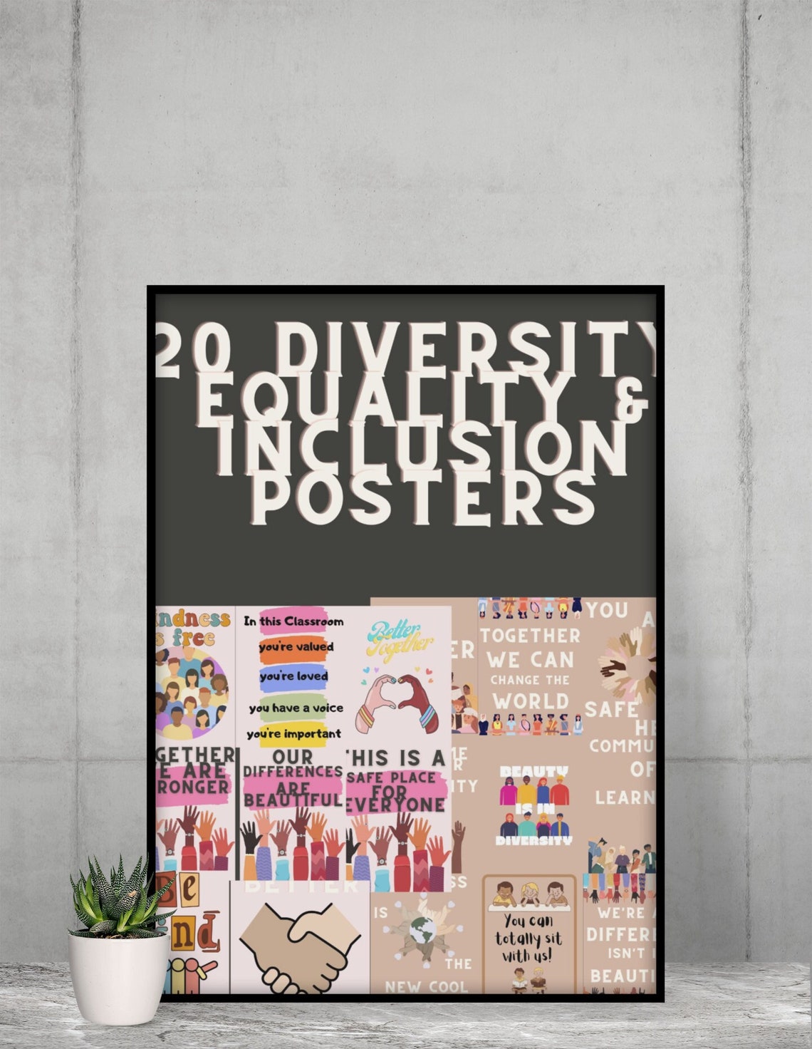 20 Diversity Posters Equality Posters Inclusion Posters - Etsy