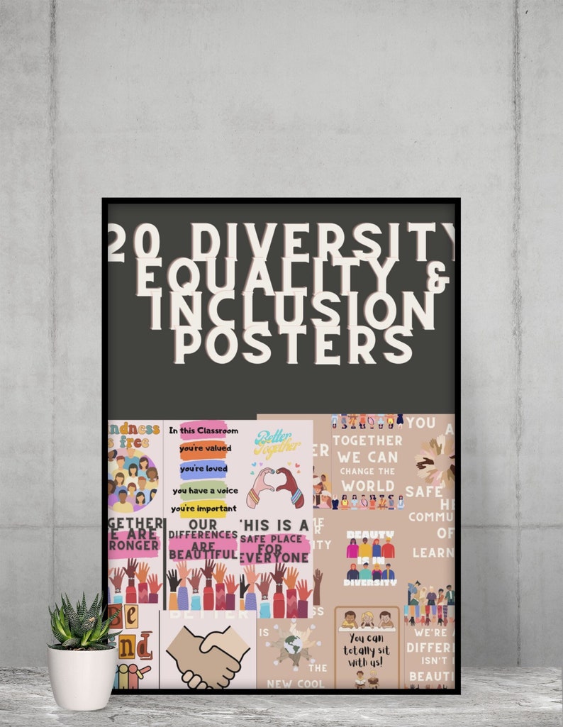 20 Diversity Posters, Equality Posters, Inclusion Posters, Classroom ...