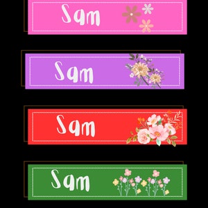 Flower Printable Name Tags, Classroom Name Tags, Pencil Tags, Editable ...