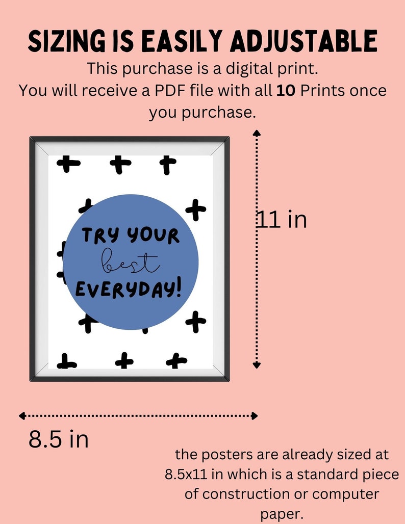 PRINTABLE Motivational Coloring Poster Growth Mindset - Etsy