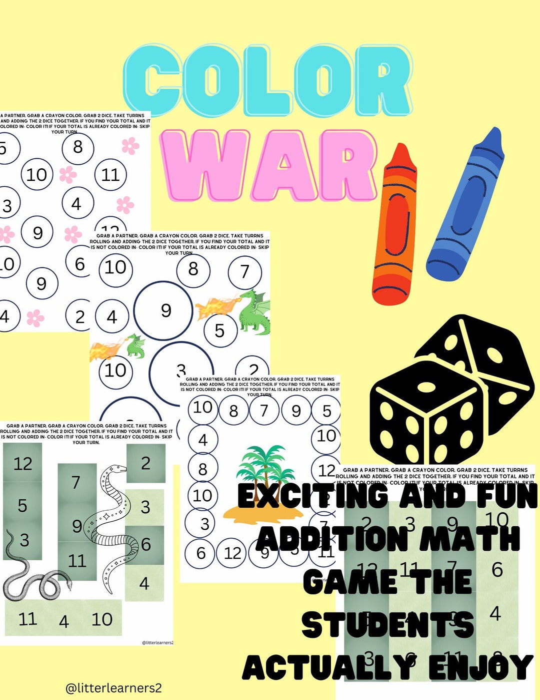 Addition Game, Math Activity, Math Games, First Grade Games, Addition ...