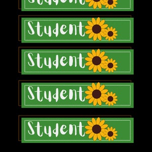 Flower Printable Name Tags, Classroom Name Tags, Pencil Tags, Editable ...