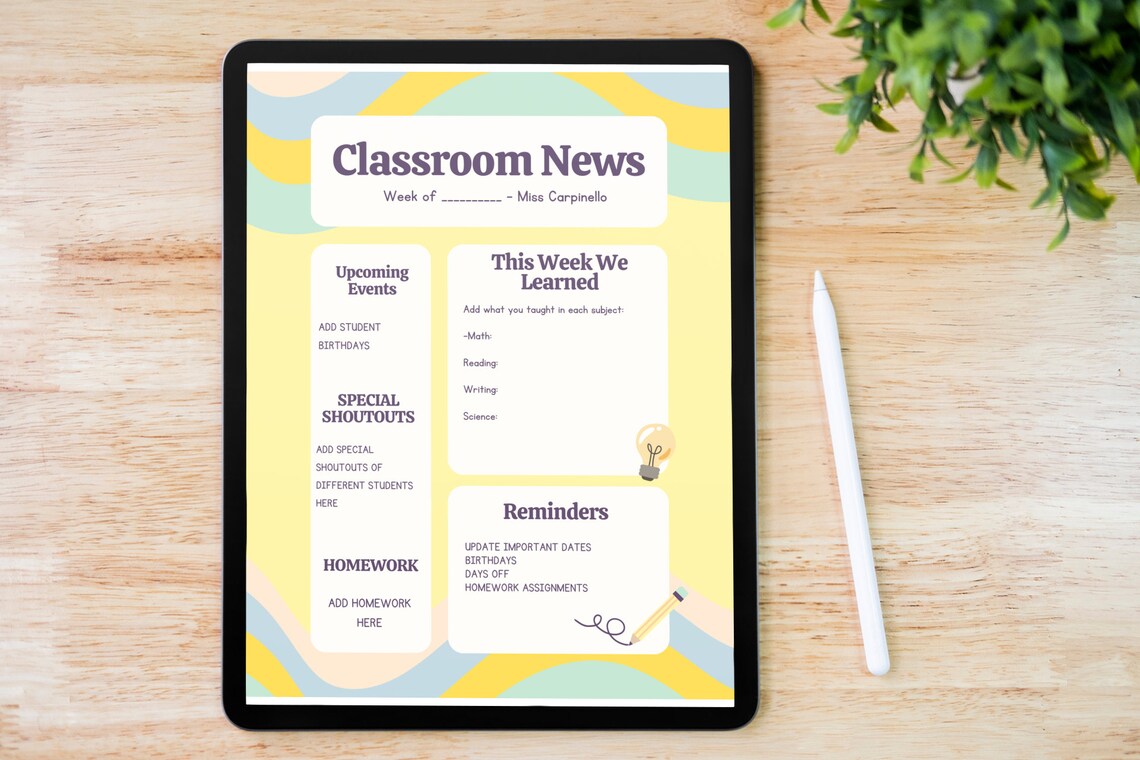 Newsletter Templates Editable, Editable Template for Newsletter ...