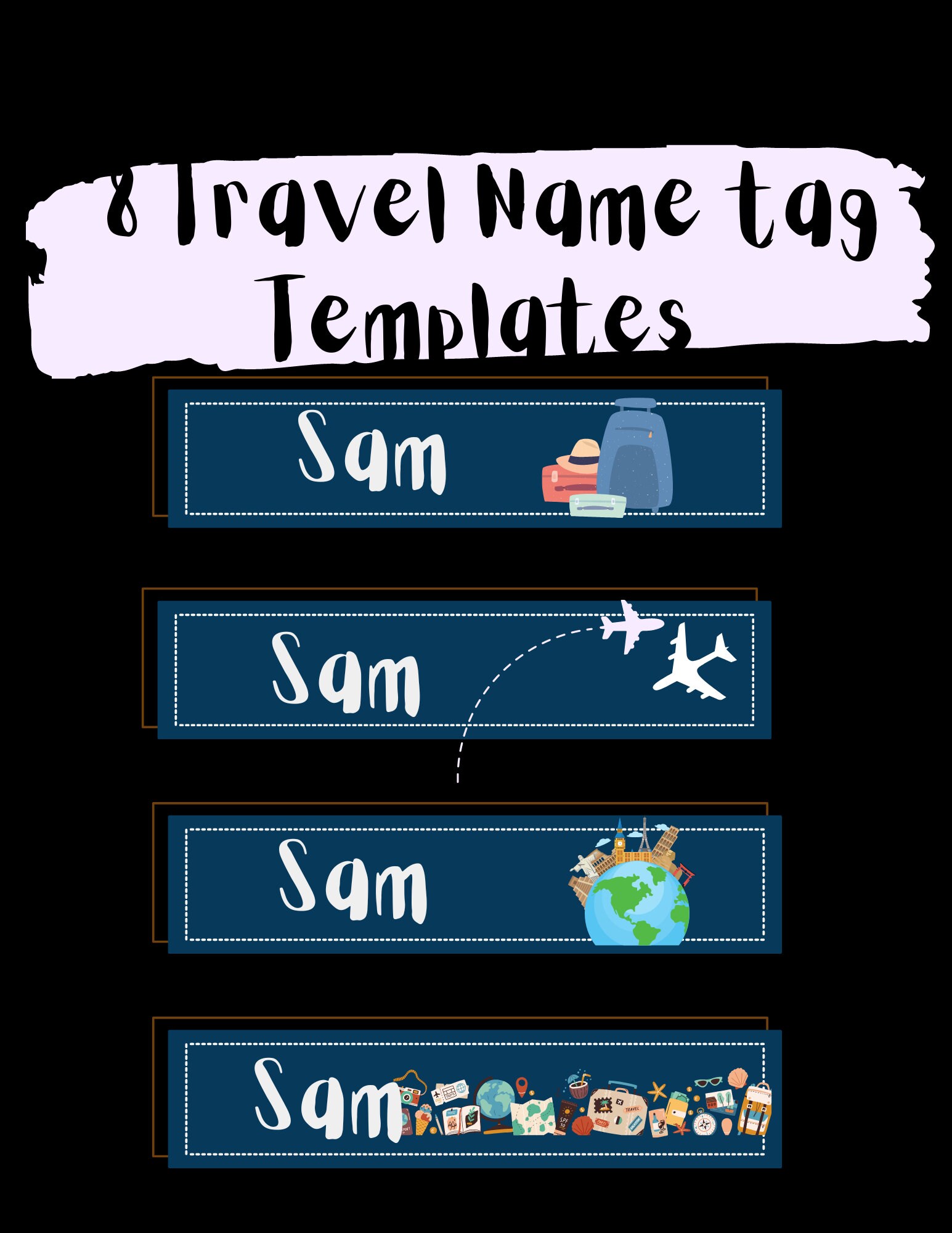 Editable Travel Student Name Tag Desks, Classroom Decor Theme ...